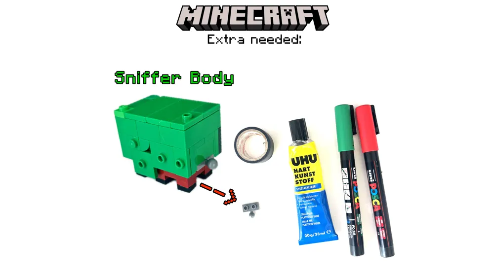 MINECRAFT Cabeza de Sniffer Bloque de construcción - Modelo de ...