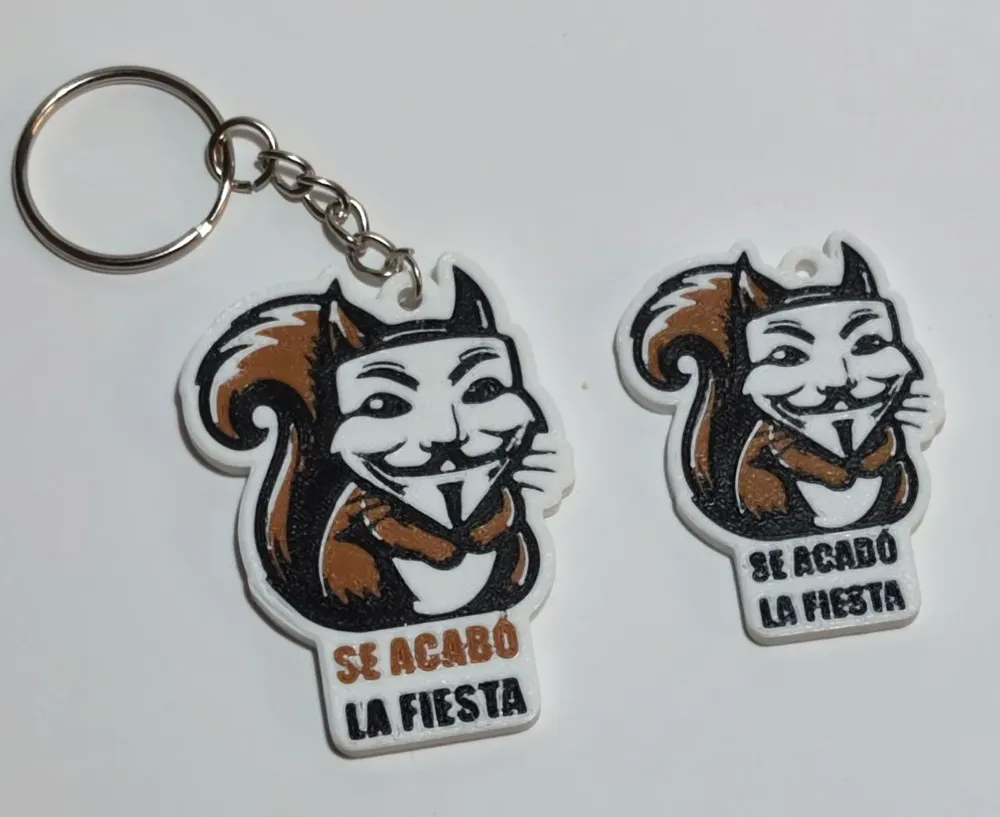 LLAVERO SE ACABÓ LA FIESTA - Keychain by chdeimos - MakerWorld