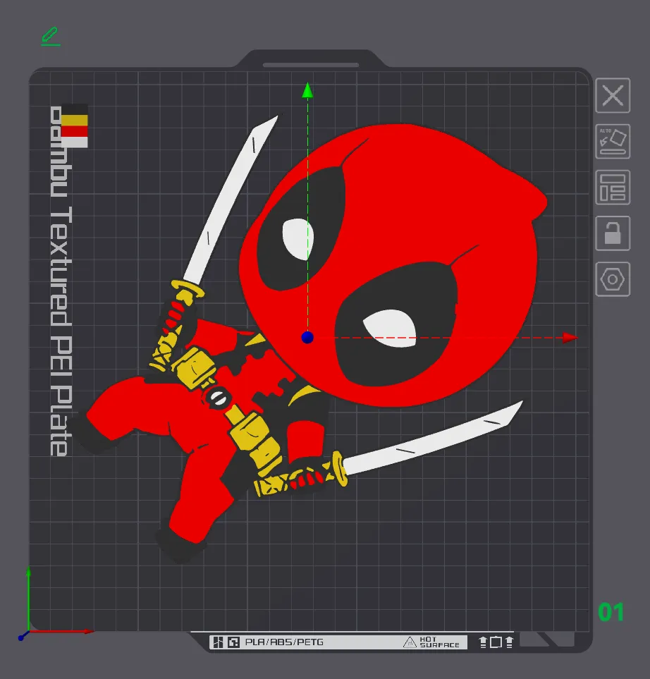 Deadpool kid with swords out by DMurr5050 - MakerWorld