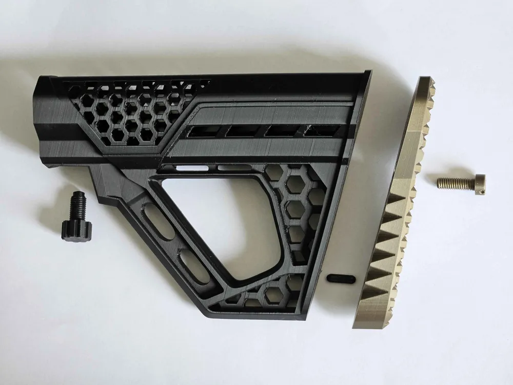 Custom Hexon Airsoft Stock for buffer tubes - Free 3D Print Model ...