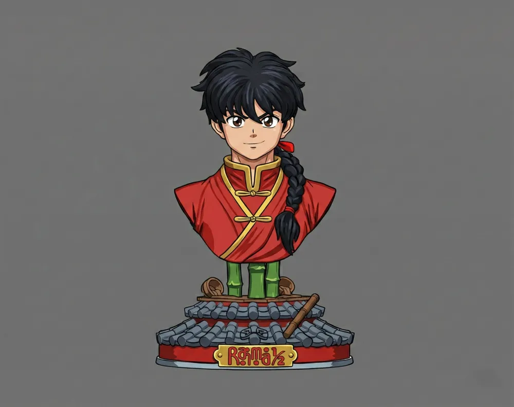 Ranma 1/2 Ranma Saotome fan art de chico - Modelo de impresión 3D ...