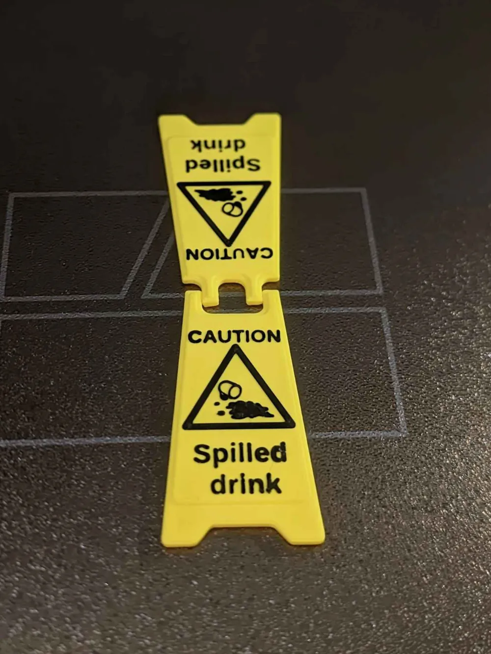 Caution spilled drink wet floor sign by Laki_407 - MakerWorld