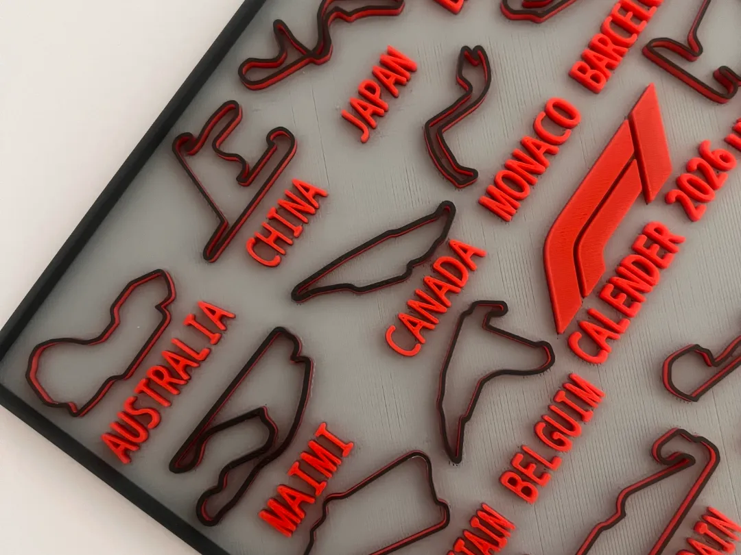 F1 2026 Calender - Free 3D Print Model - MakerWorld