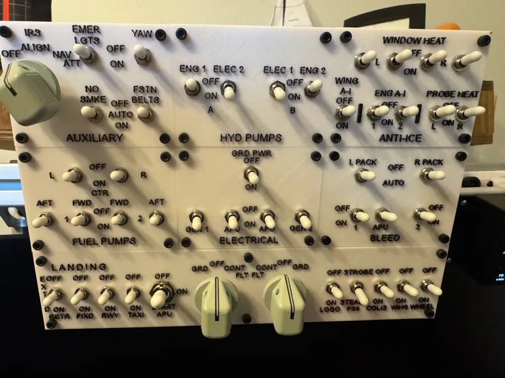 Compact Boeing 737 Overhead Panel - Free 3D Print Model - MakerWorld