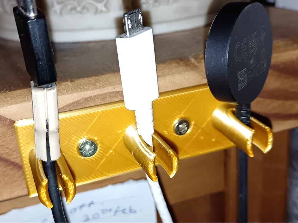 Cable Clamp Holders Desk Organizers Chargers - Free 3D Print Model ...