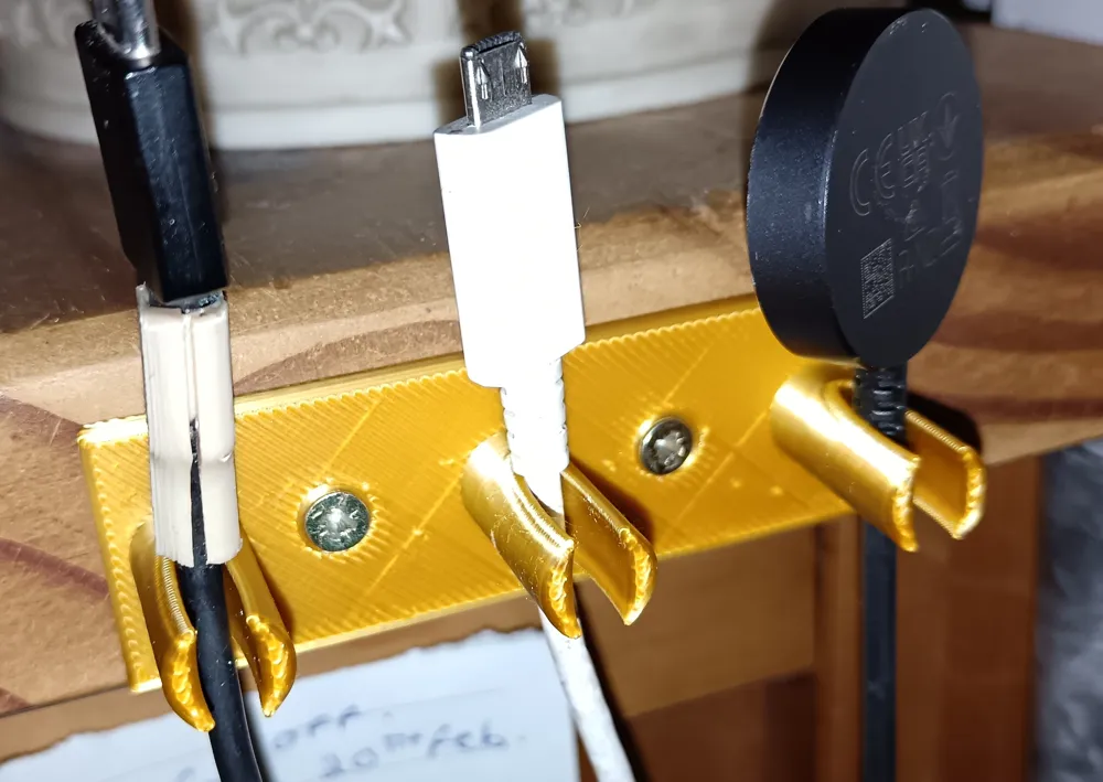 Cable Clamp Holders Desk Organizers Chargers - Free 3D Print Model ...