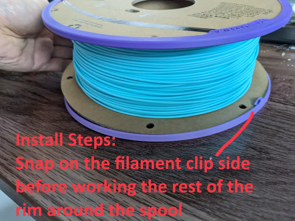 Polymaker Adapter + Filament Clip (PolyTerra Spool Adapter) by ...