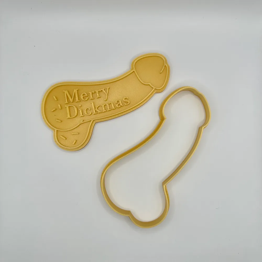Erotic - Merry Dickmas cookie cutter / stamp by Indibles - MakerWorld