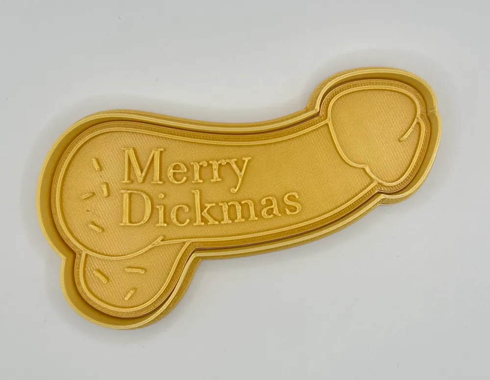 Erotic - Merry Dickmas cookie cutter / stamp by Indibles - MakerWorld