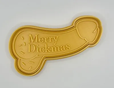Erótico - Cortador de galletas / sello Merry Dickmas por Indibles MakerWorld: Descarga Modelos ...