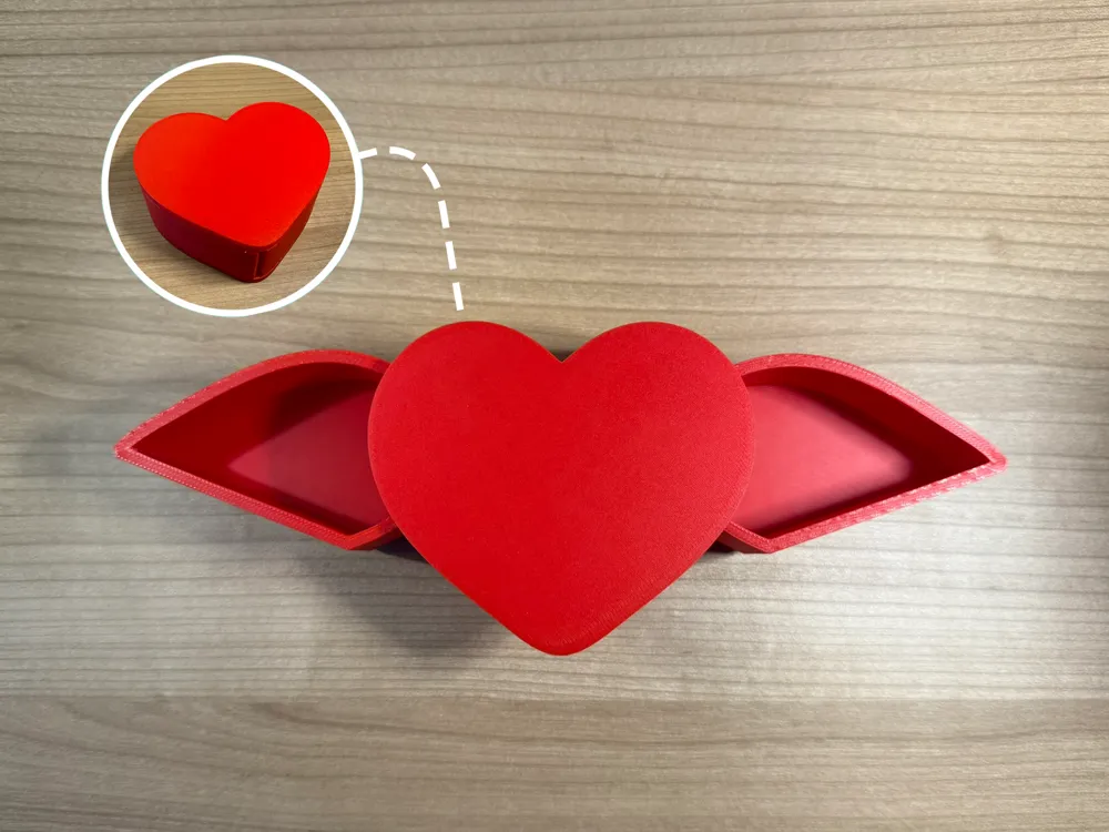 2-Part Rotatable Heart Box - Valentine's Day - Free 3D Print Model ...