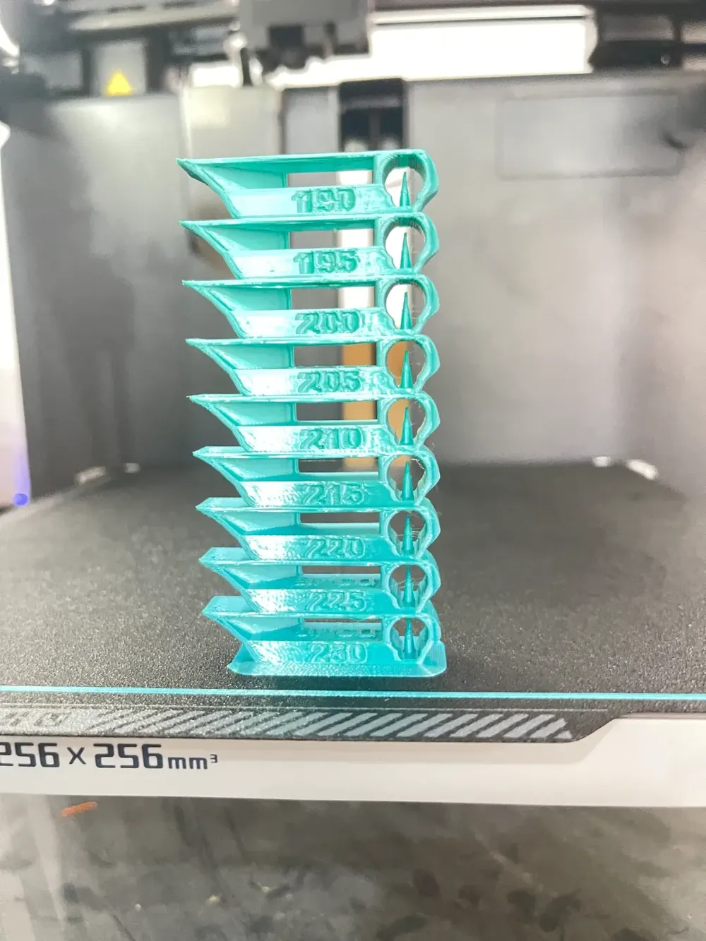 Temperature tower test PLA PETG ABS ASA phone direct print temperature ...