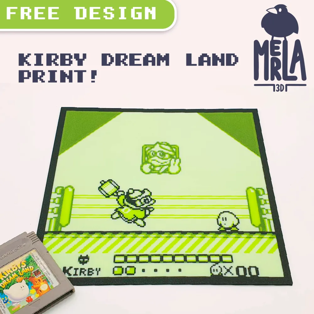 Kirby Dream Land Print with Frames - 3 Colors Multicolor Print by ...