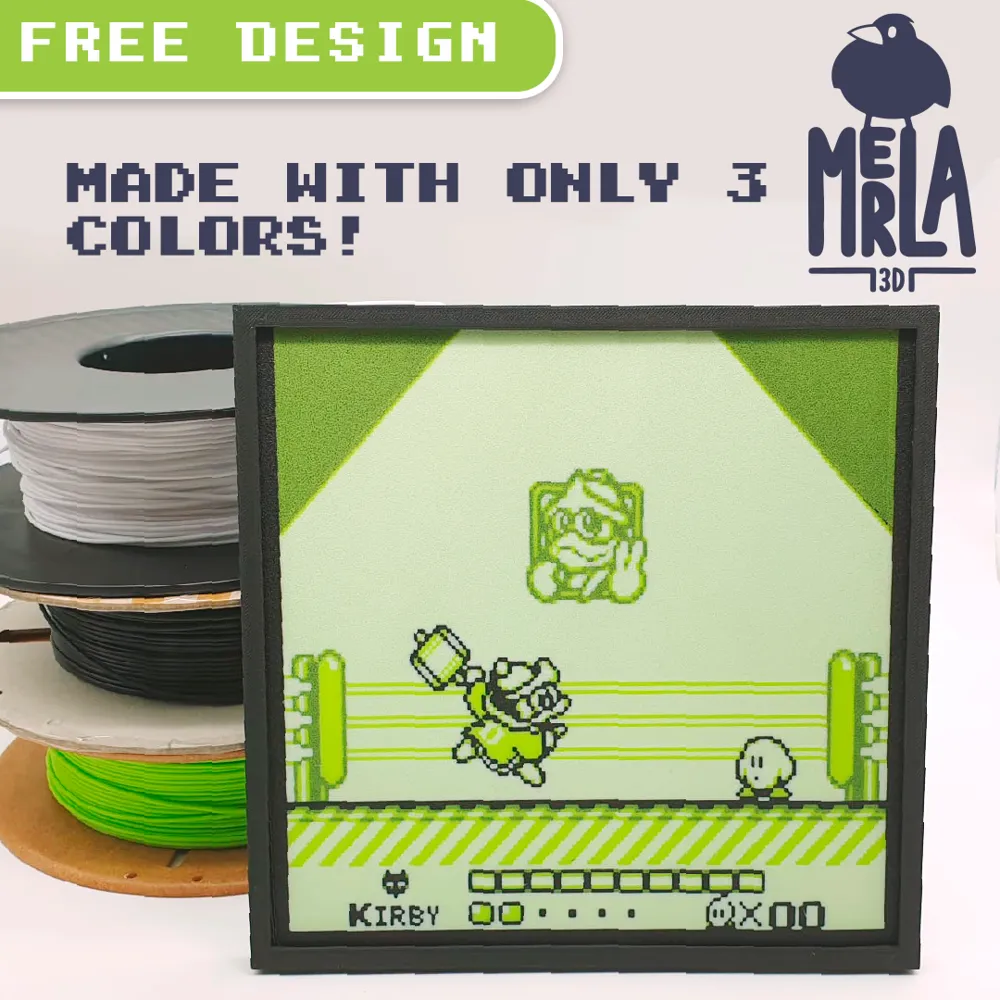 Kirby Dream Land Print with Frames - 3 Colors Multicolor Print by ...