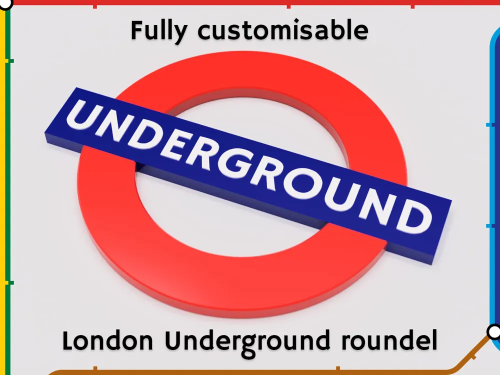 London Underground Roundel – Customisable - Free 3D Print Model ...