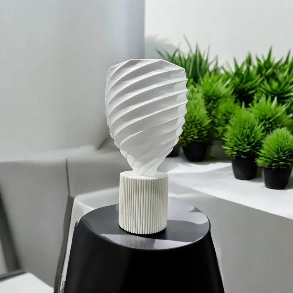 Scandinavian Vortex Lamp – Base + E14 Lampshade - Free 3D Print Model ...