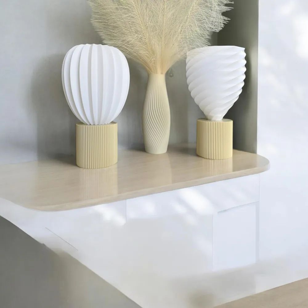 Scandinavian Vortex Lamp – Base + E14 Lampshade - Free 3D Print Model ...