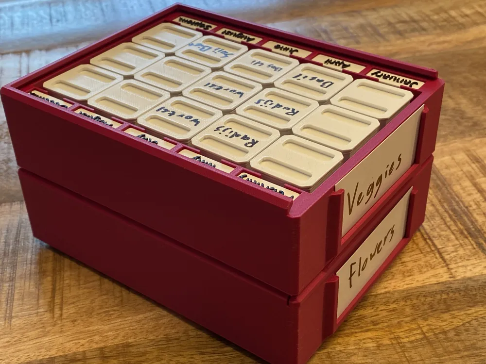 Stackable Compact Seed Storage Box - Free 3D Print Model - MakerWorld