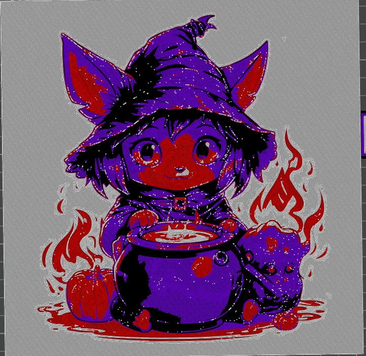 [Hueforge] Animal Witch with Cauldron [1Ams] by Nils N3DP - MakerWorld