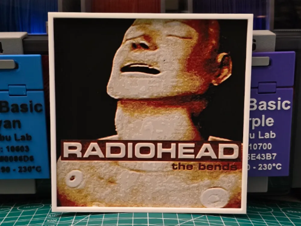 Radiohead "The Bends" Album - Hueforge Art by Lumpy3D MakerWorld: Download Free 3D Models
