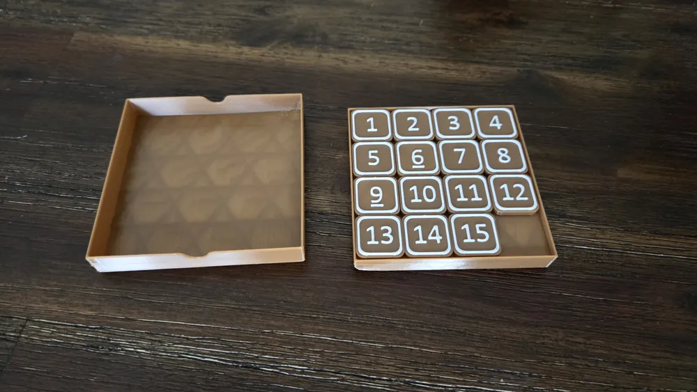 15 Puzzle with Frame/Box - Free 3D Print Model - MakerWorld