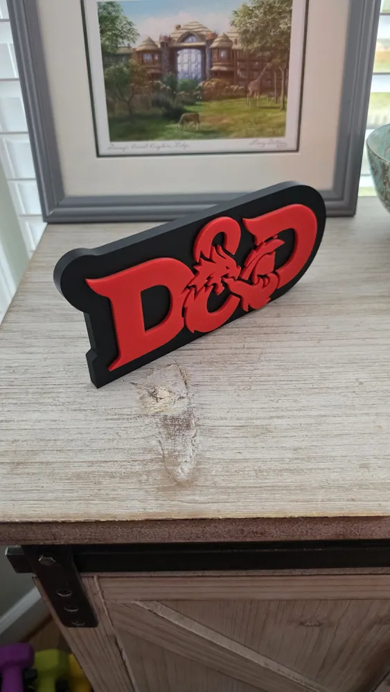 Dungeons and Dragons DND Logo Desk Stand by IronSerif MakerWorld ...