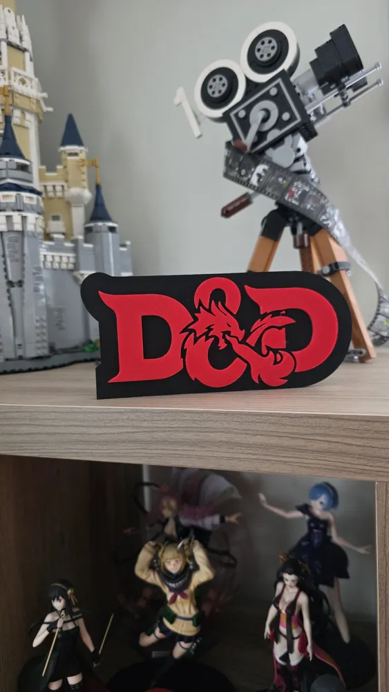 Dungeons and Dragons DND Logo Desk Stand - Free 3D Print Model - MakerWorld
