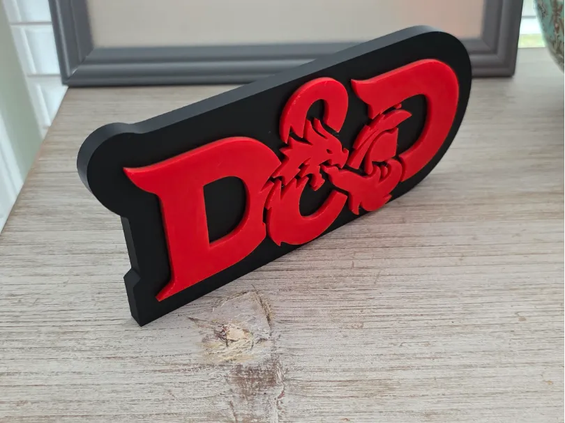 Dungeons and Dragons DND Logo Desk Stand by IronSerif MakerWorld ...