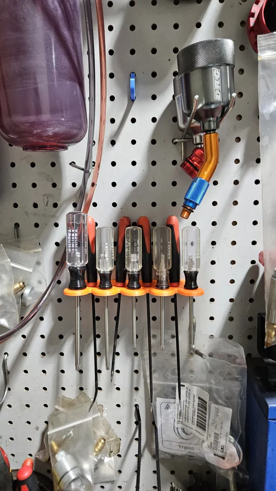 Pegboard Screwdriver & Tool Holder (10mm) - Free 3D Print Model ...