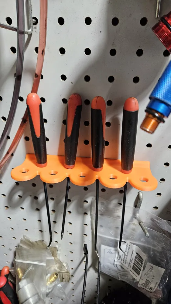Pegboard Screwdriver & Tool Holder (10mm) - Free 3D Print Model ...