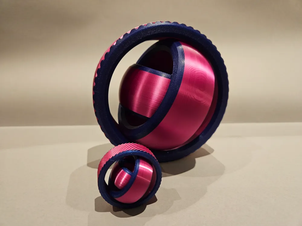 Giant Helical Gear 3 Ring Gyro Fidget Spinner by Jimbobble MakerWorld ...