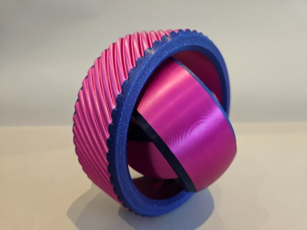 Giant Helical Gear 3 Ring Gyro Fidget Spinner by Jimbobble - MakerWorld