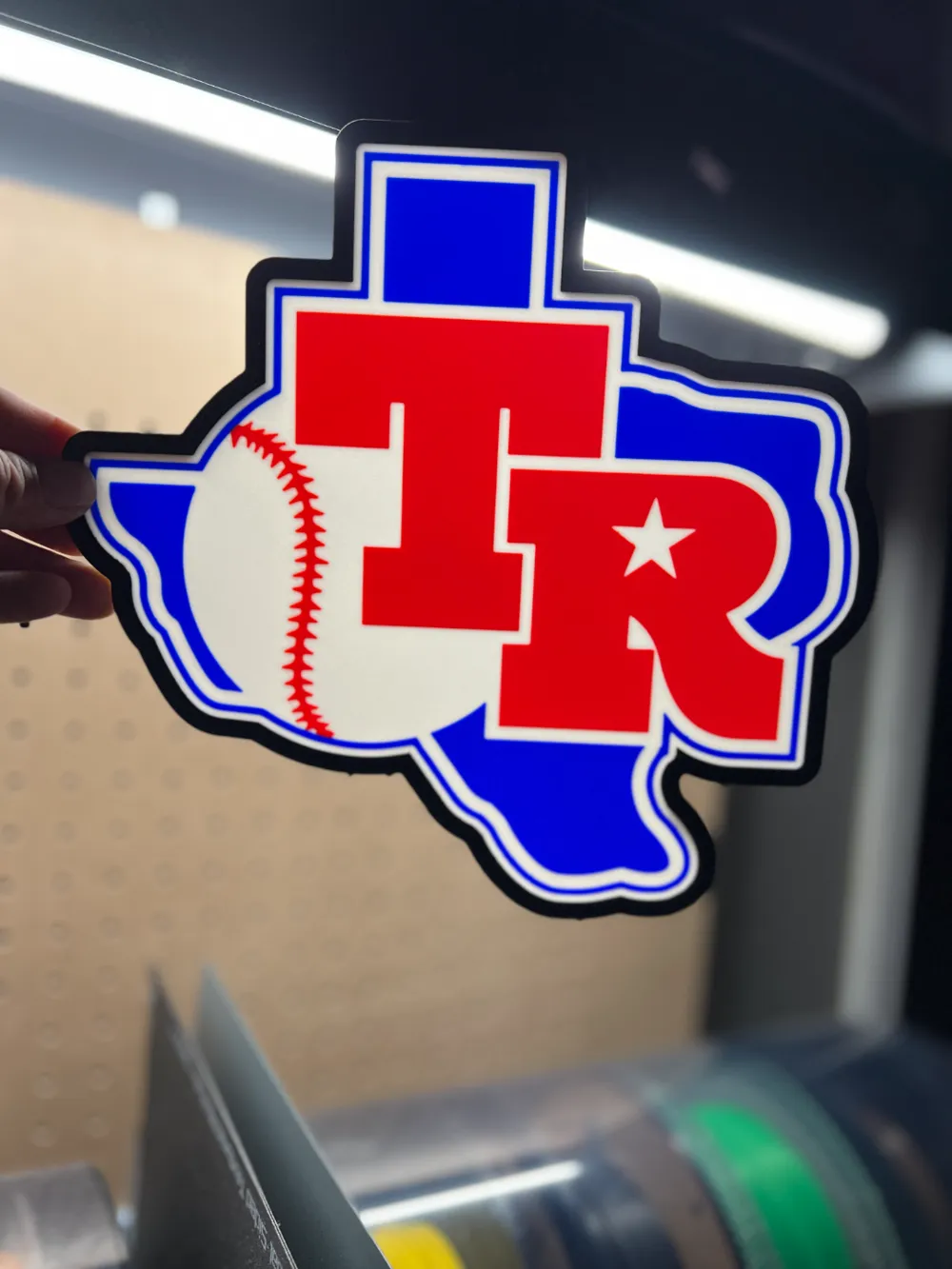 Texas Rangers 82-83 Logo Lightbox by lurey - MakerWorld