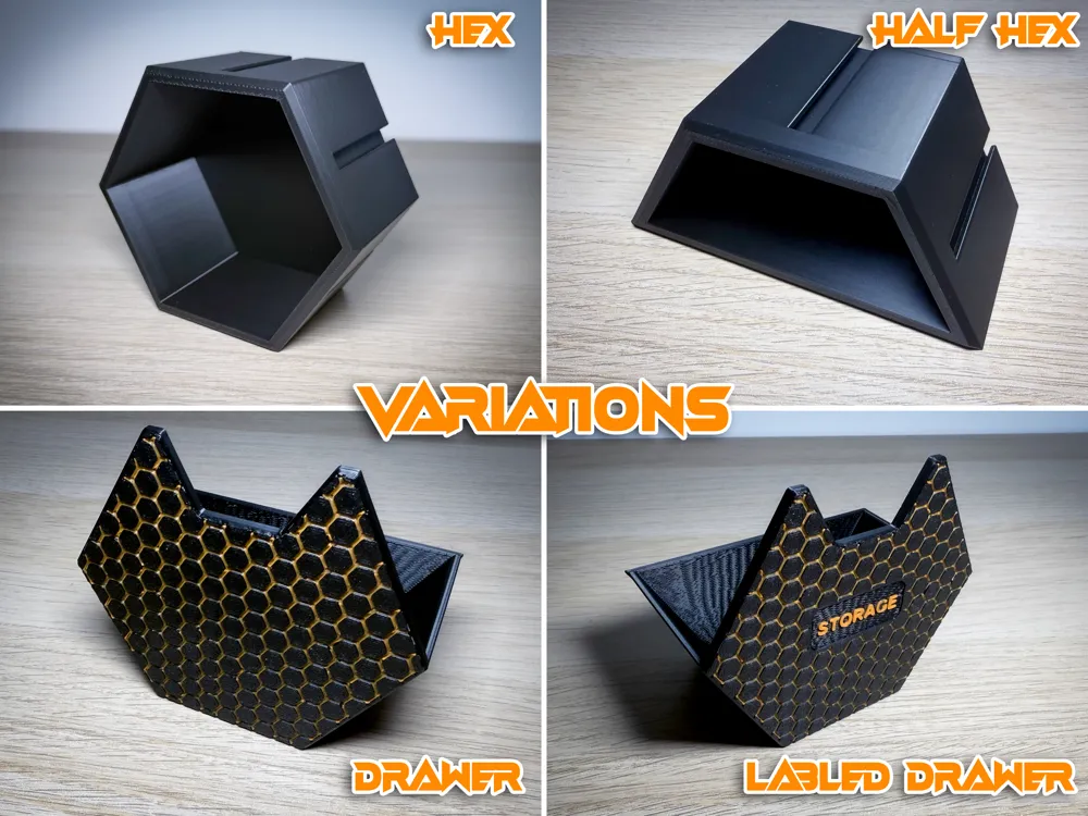 Modular Hex Storage - SLIM - Free 3D Print Model - MakerWorld