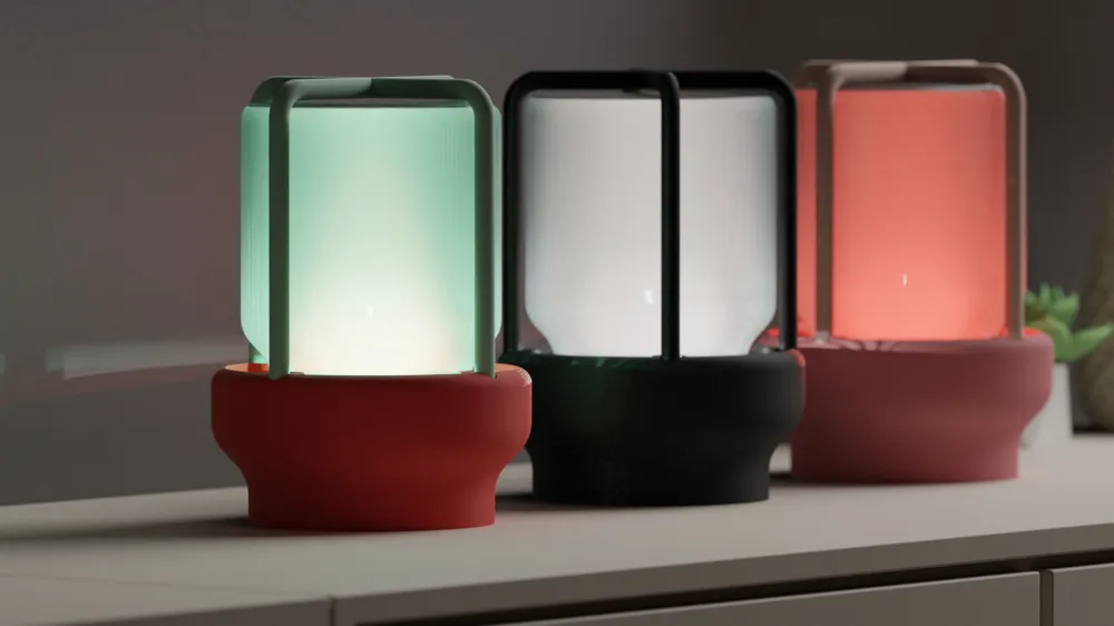 Lantern style lamp. Wireless RGB Desktop light by Abstractia Design ...