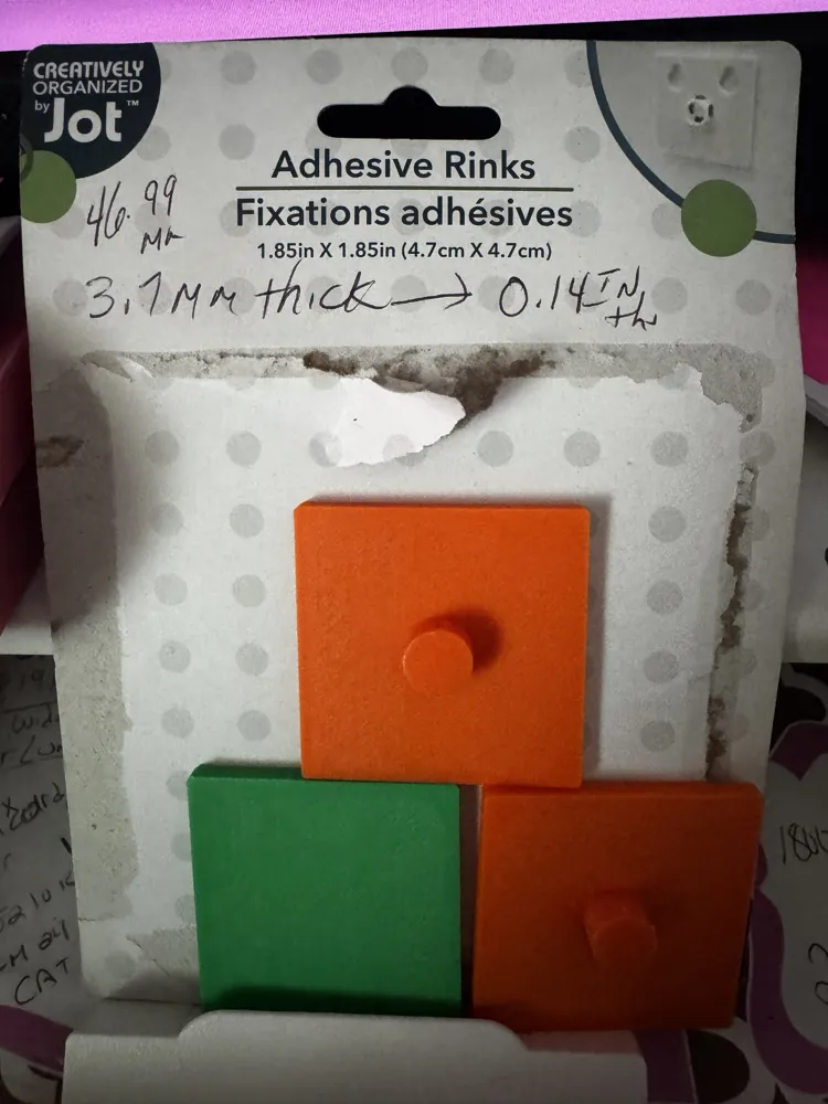 Adhesive Rinks for Dollar Tree Pegboard by Jot by MsDotty MakerWorld ...