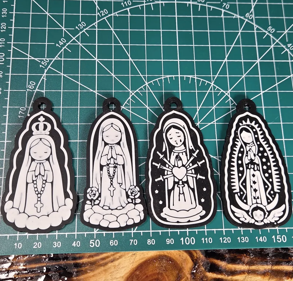 Our Lady of Fatima (Our Lady Keychain Collection) - Free 3D Print Model ...