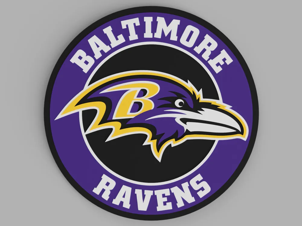 Baltimore Ravens NFL coaster - Free 3D Print Model - MakerWorld