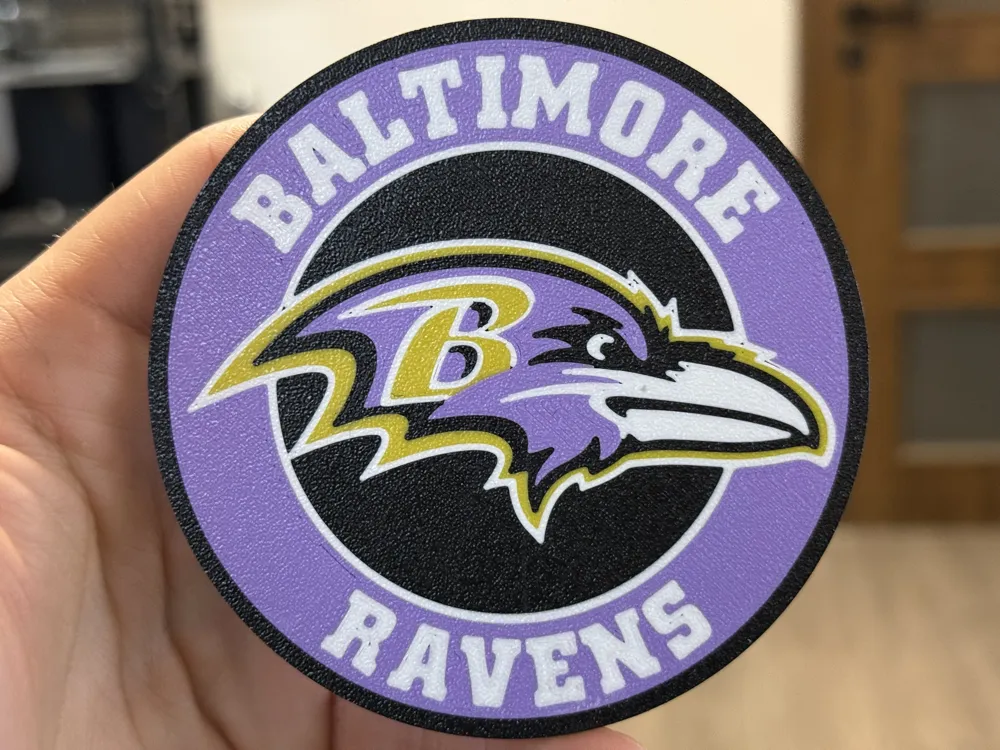 Baltimore Ravens NFL coaster - Free 3D Print Model - MakerWorld