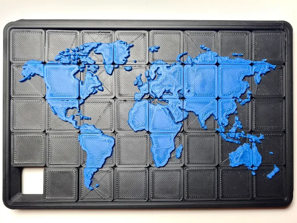 World Map Sliding Puzzle Remixed by user_1619783346 - MakerWorld