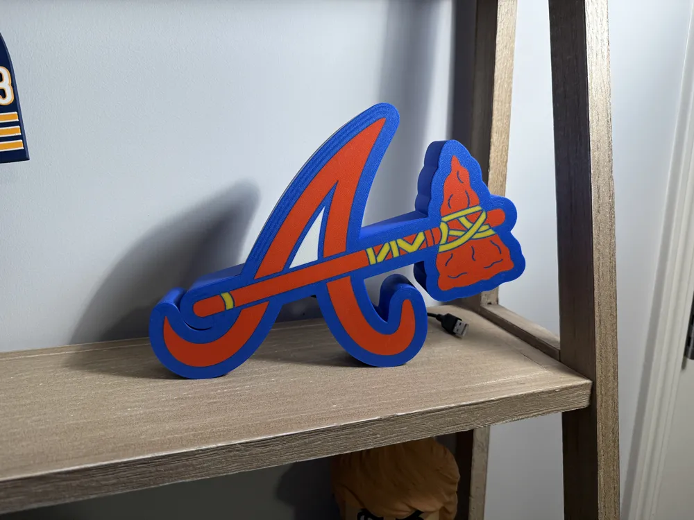 Atlanta Braves LED Light Box - Free 3D Print Model - MakerWorld