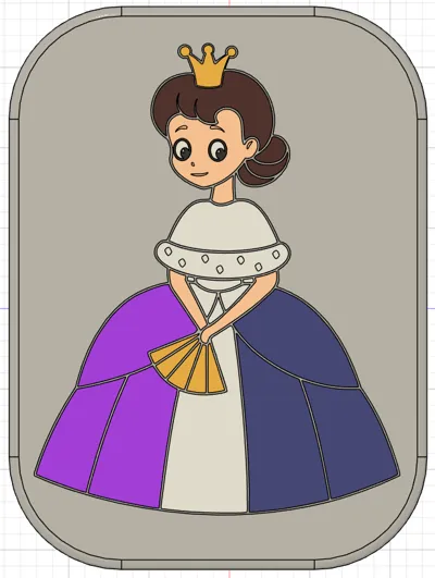 Princess - insert puzzle for kids by intommy - MakerWorld