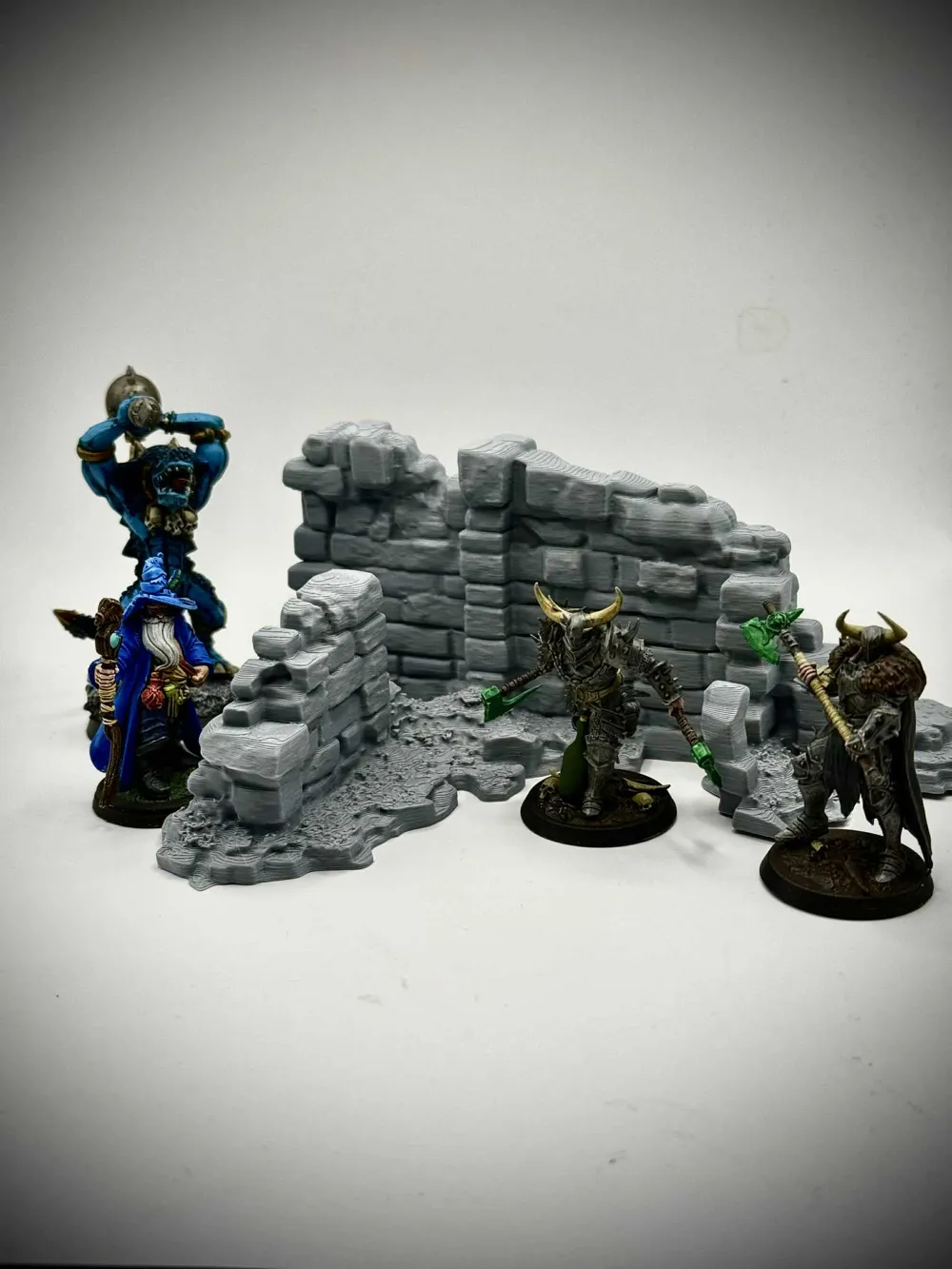 Ruined temple wall - Scatter terrain - Free 3D Print Model - MakerWorld