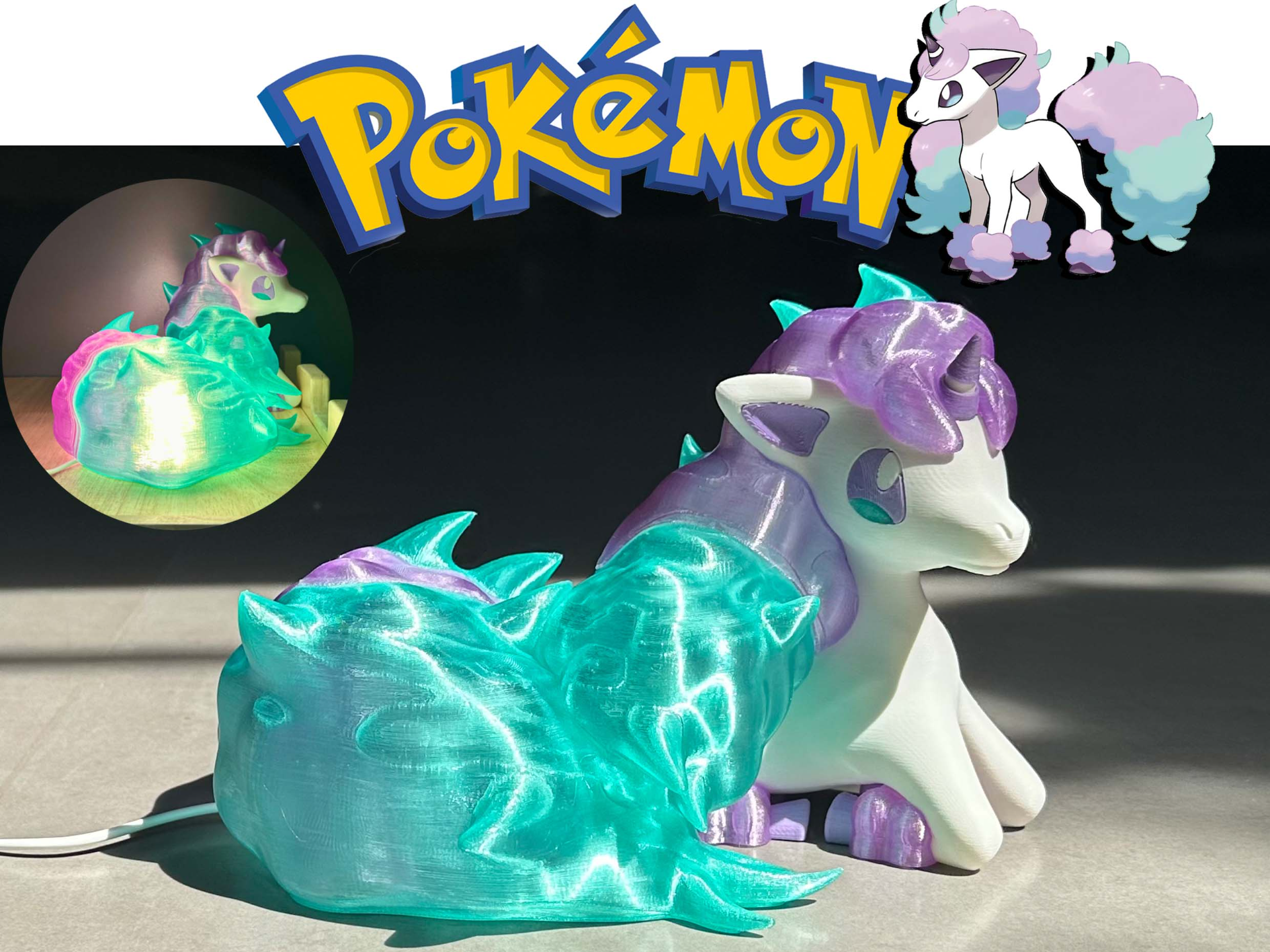 Pokémon Galar Ponyta Night Light, no supports by peach MakerWorld ...
