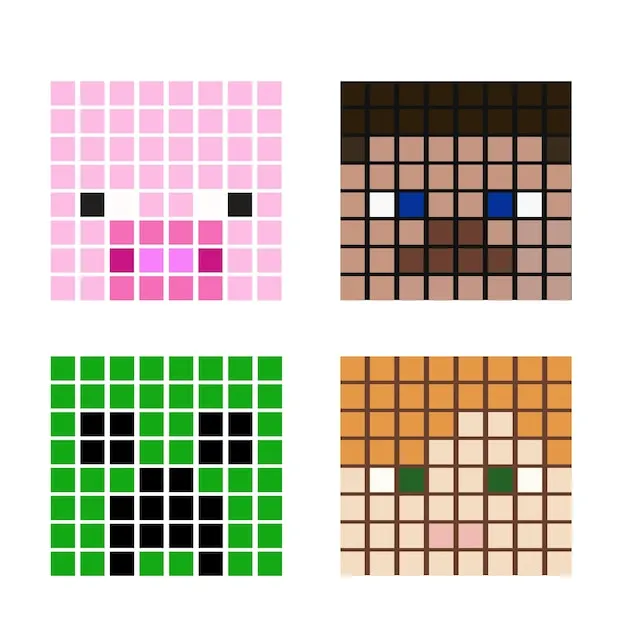 Minecraft Pixel Tiles - Craft & Wall Art - Free 3D Print Model - MakerWorld