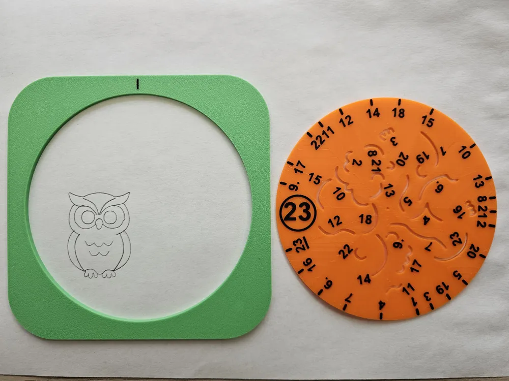 Twist Art 23 Owl - Rotary Drawing Stencil by THIMM1 MakerWorld ...