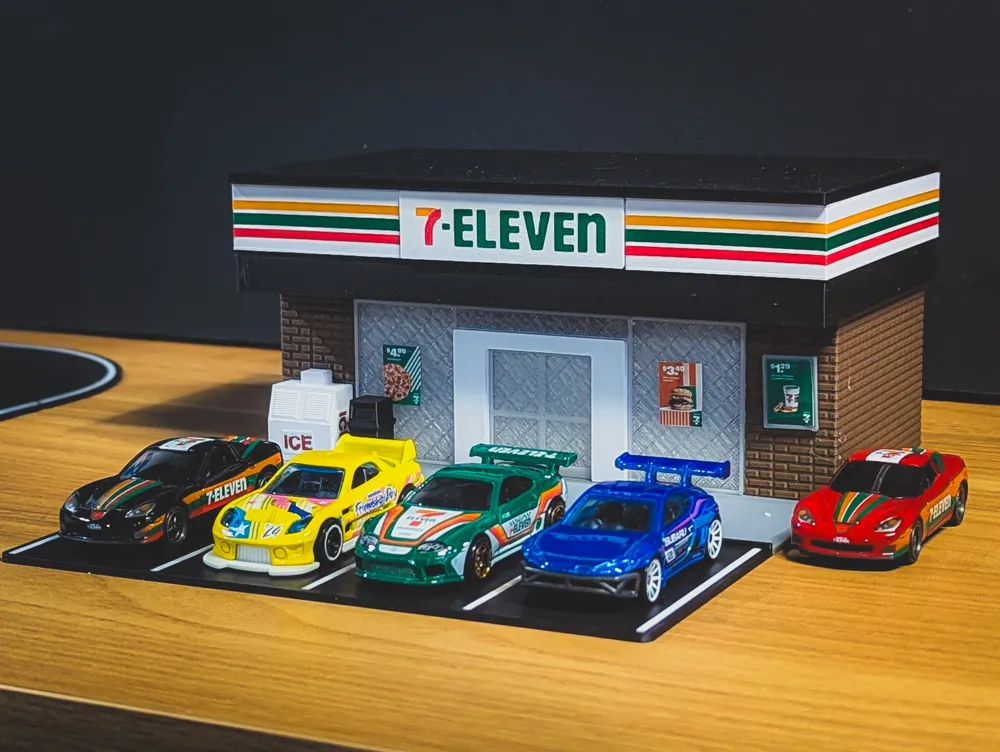 7-Eleven Model Set - 1:64 Scale Diorama - Free 3D Print Model - MakerWorld
