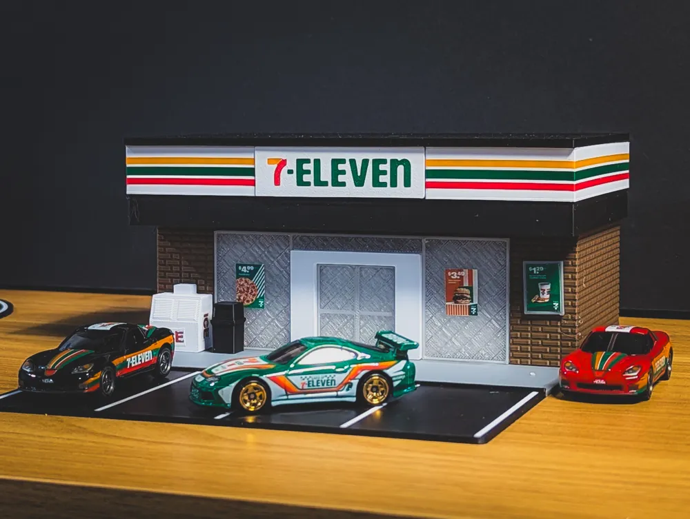 7-Eleven Model Set - 1:64 Scale Diorama - Free 3D Print Model - MakerWorld