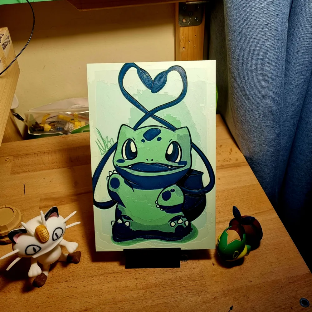 Bulbasaur Love Portrait (HueForge) by Big Simi - MakerWorld