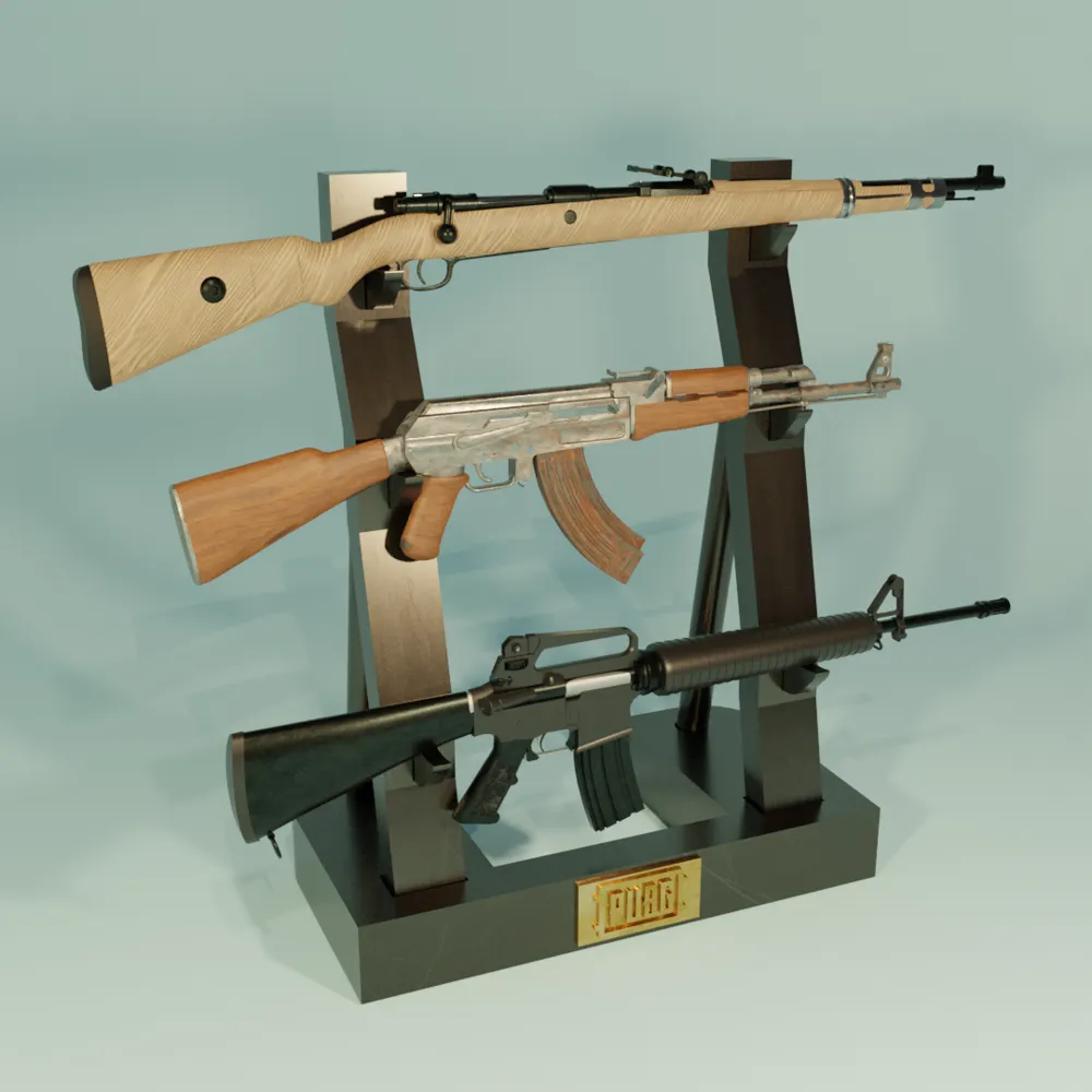 Gun rack for gun props by Majogram - MakerWorld